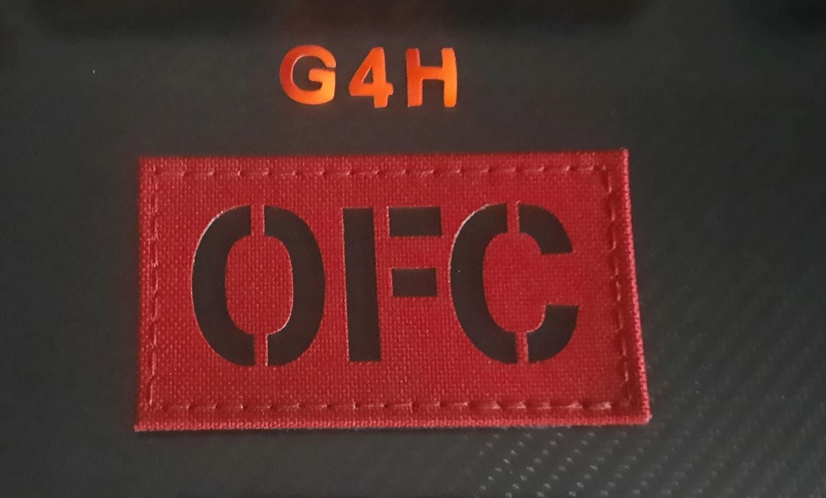Police OFC Operational Firearms Commander red laser cut velcro patch